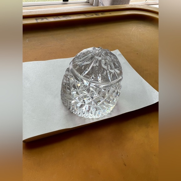 None | Accents | Vintage Crystal Paperweight Vintage Diamond Cut ...